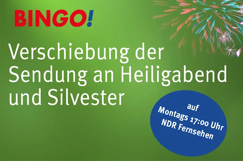 Verschobene BINGO!-Sendung | BINGO! - Die Umweltlotterie